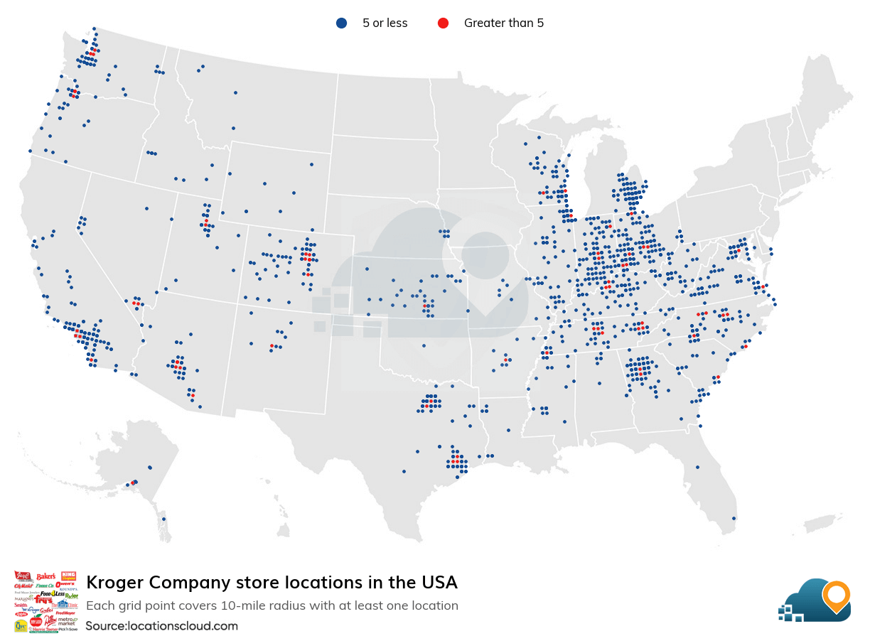 Number of Kroger Company Stores in the USA - 2024 | LocationsCloud